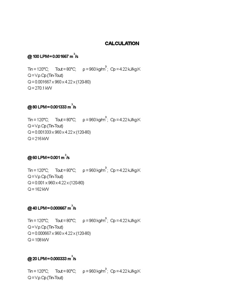 Radiator Calculation | PDF