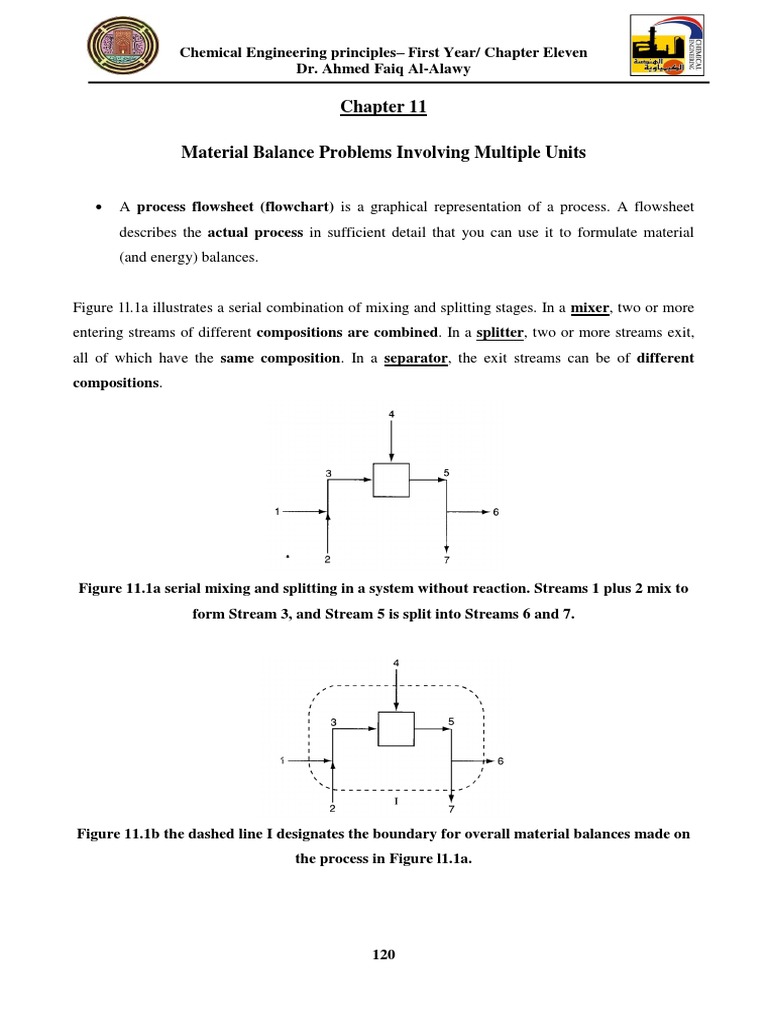 Material Balance Problems Involving Multiple Units | PDF | Mole (Unit ...