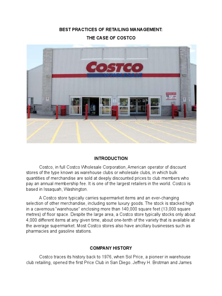 Costco Retail Management Best Practices | PDF | Costco | Walmart