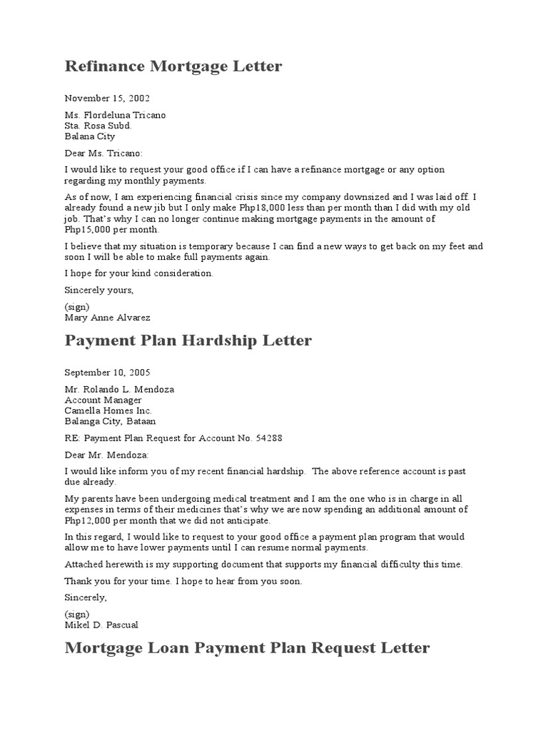 Refinance Mortgage Letter | Download Free PDF | Mortgage Loan | Loans