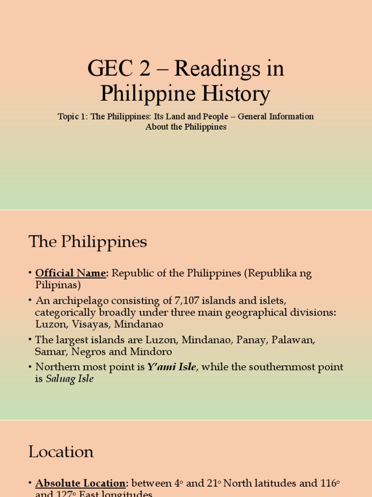 GEC 2 - Readings in Philippine History | PDF | Mindanao | Philippines