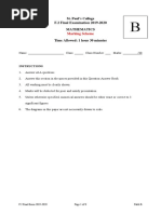 Form 3 - 1st Term Revision Test (2022-2023) (Revised) | PDF | Area | Sphere