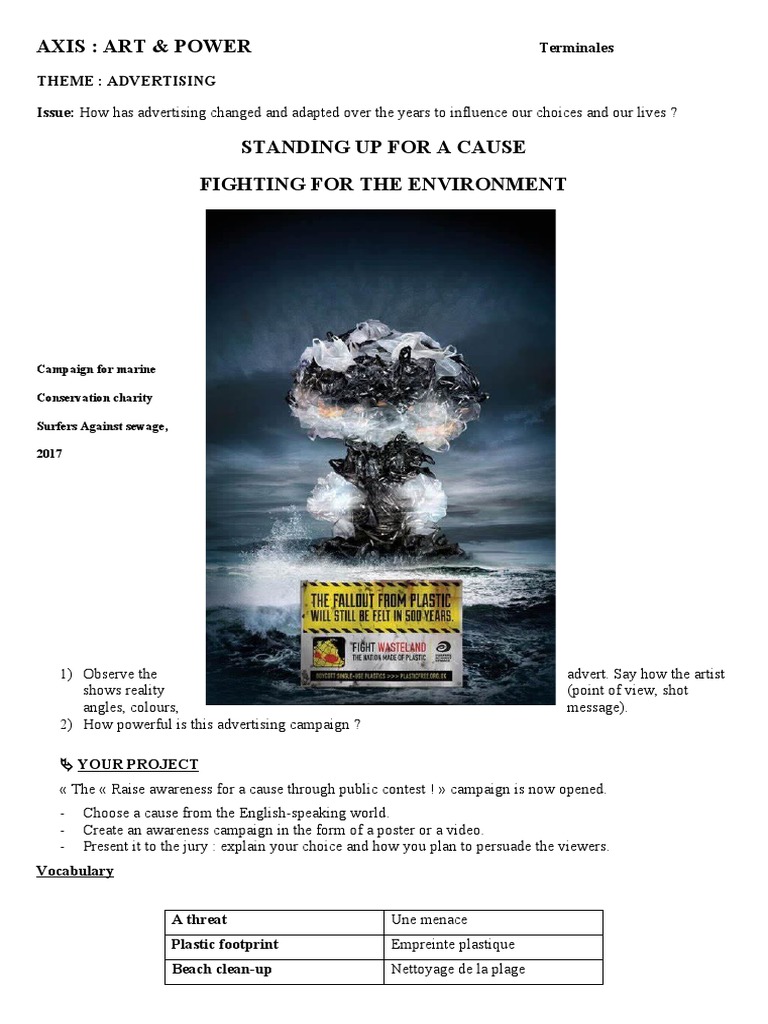 Standing Up For A Cause - Project | PDF