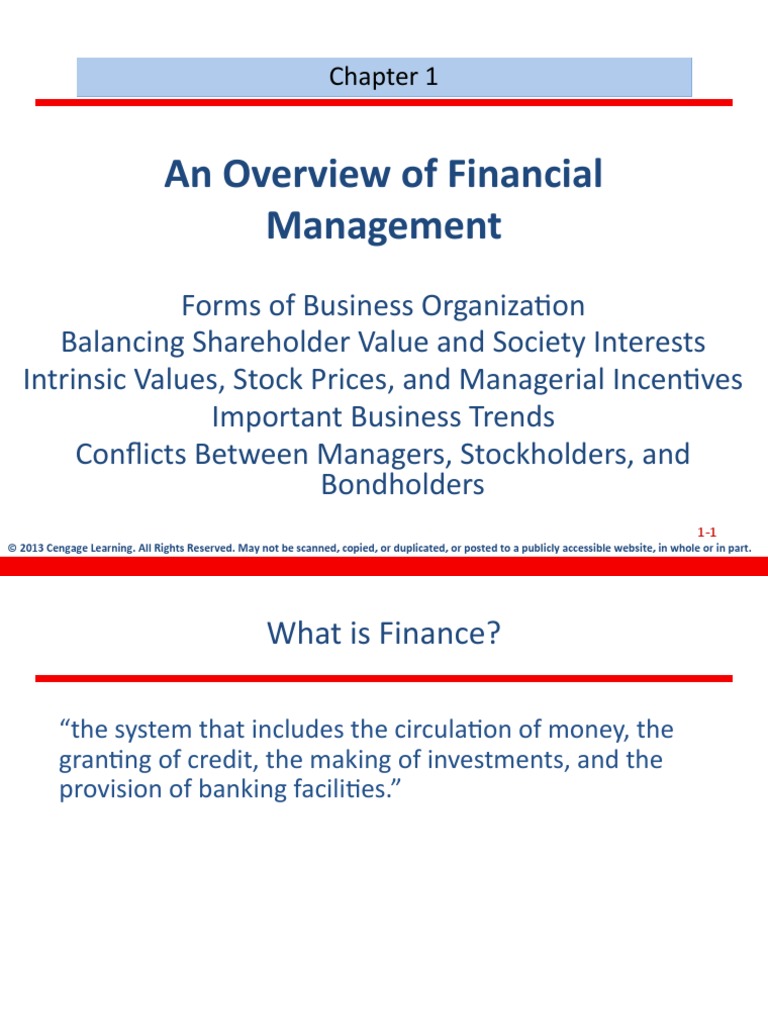 An Overview of Financial Management | PDF | Stocks | Bonds (Finance)
