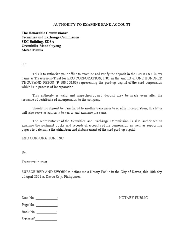 Bank Account Examination Authority | PDF | Law