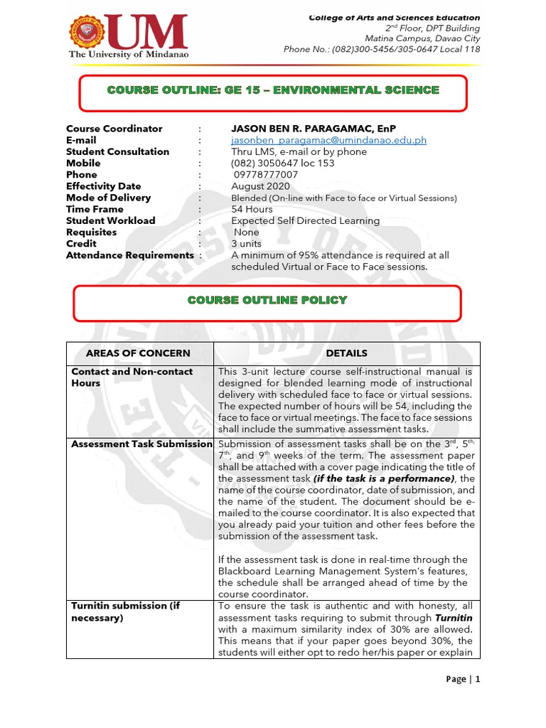 GE 15 - Week 1 To 3 | PDF | Sustainability | Natural Environment