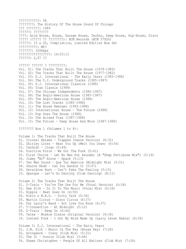 The History of The House Sound of Chicago | PDF