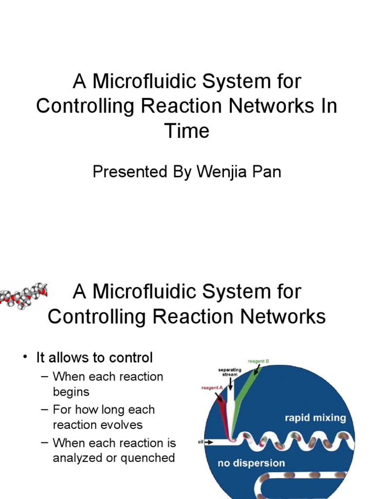 A Microfluidic System For Controlling Reaction Networks in Time | PDF ...