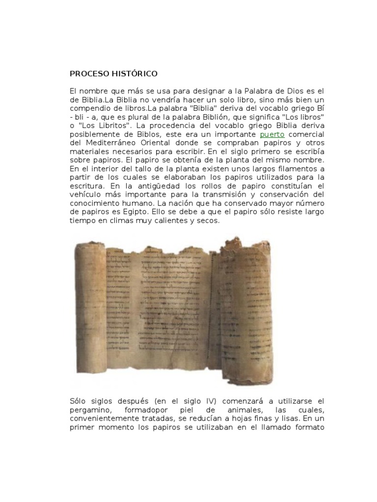 Papiro y Pergamino en la Biblia | PDF | Papiro | Biblia