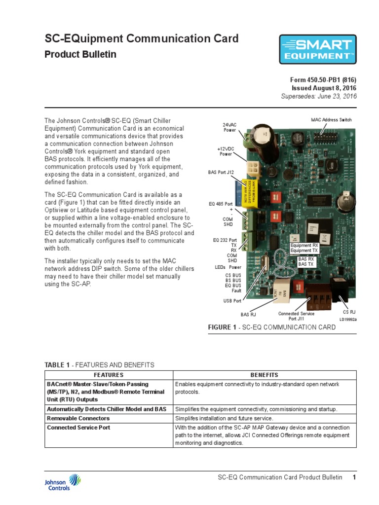 Sc-Equipment Communication Card: Product Bulletin | PDF | Wi Fi ...
