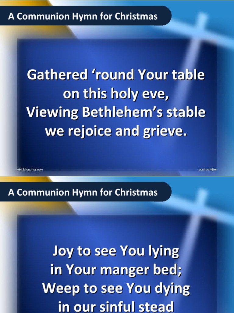 Christmas Communion Hymn Lyrics | PDF