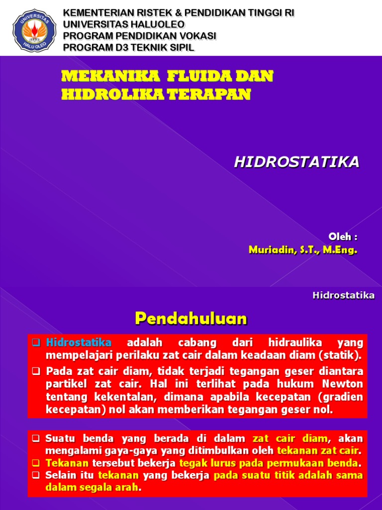 Hidrostatika d3 20201 | PDF | Sains & Matematika