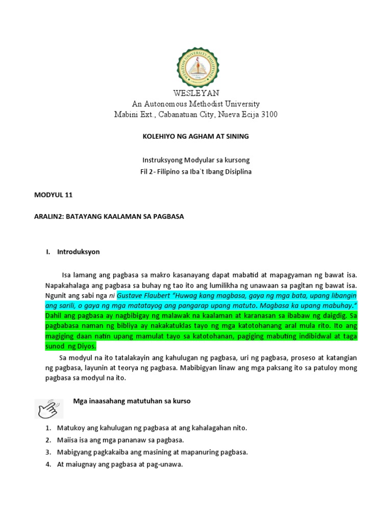 Modyul 2 Fildis | PDF