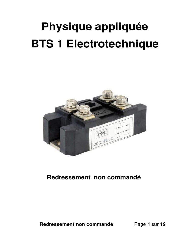 Cours | PDF | Redresseur | Diode