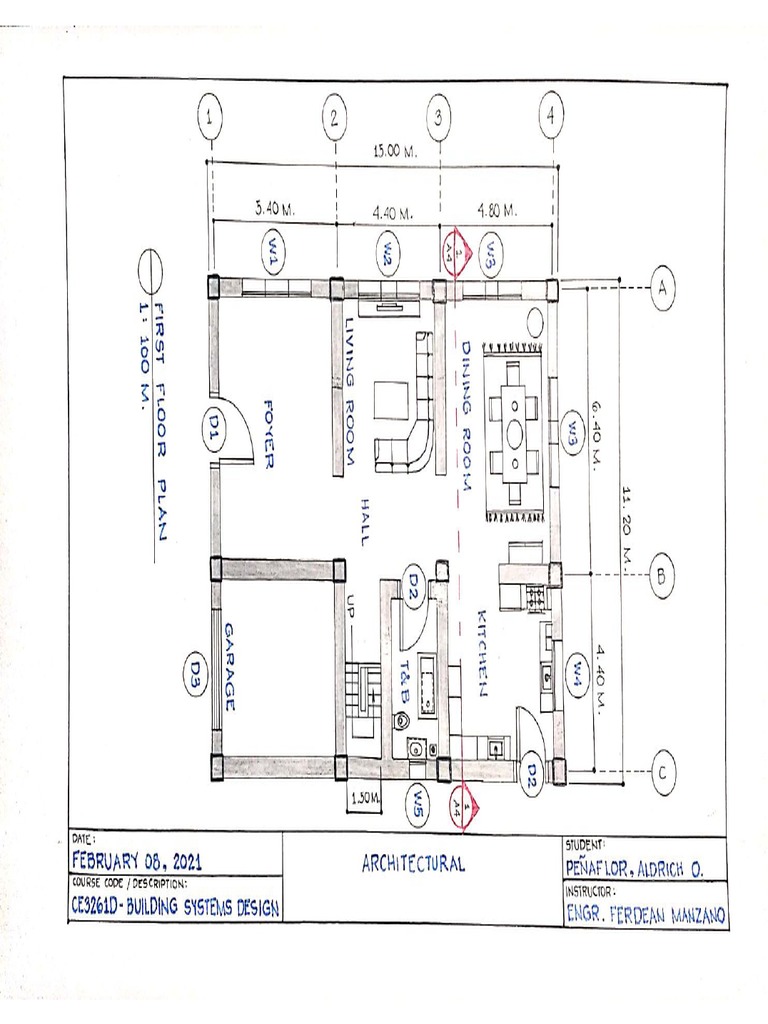 Sample of Architectural, Structural, Plumbing and Sanitary Plan | PDF