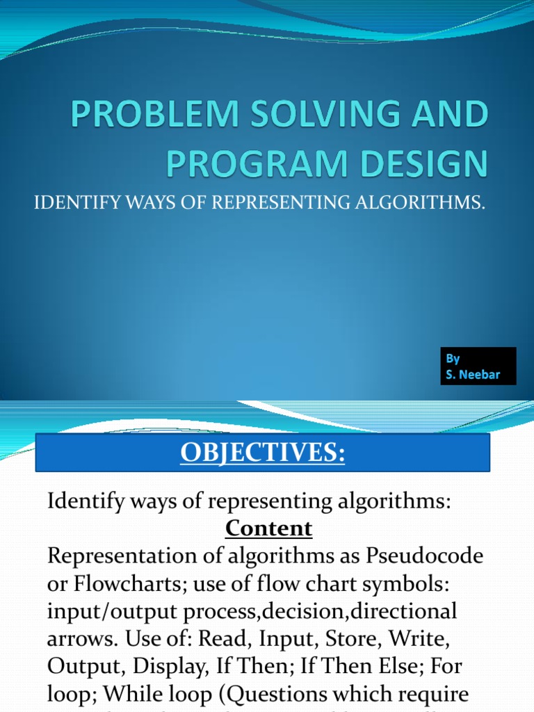 Identify Ways of Representing Algorithms | PDF | Boolean Data Type ...