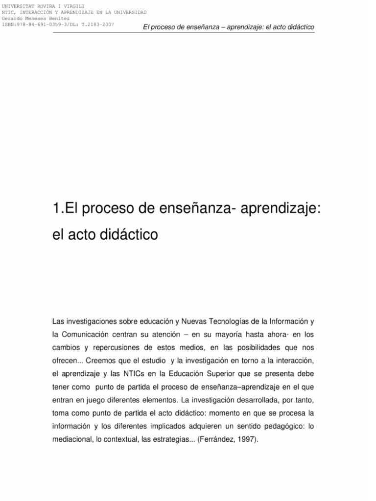 Definicion Del Acto Didactico | PDF