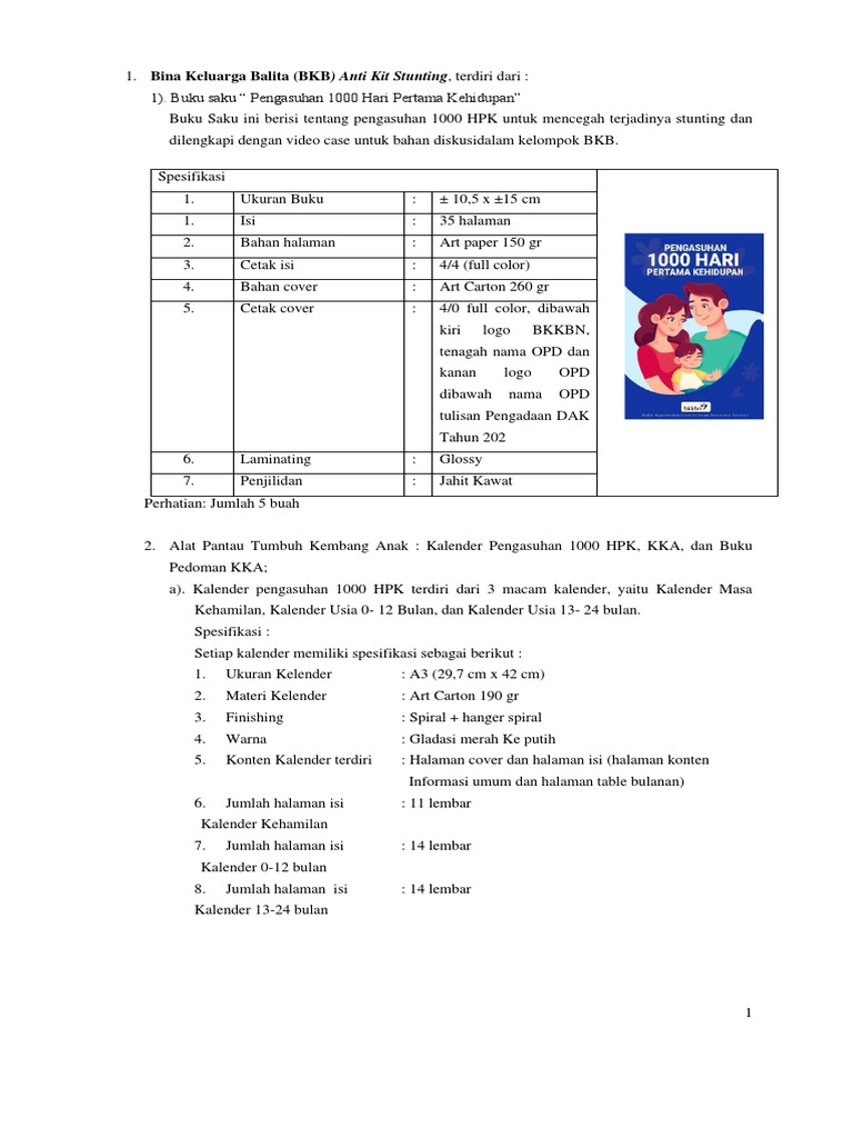 Konten BKB Kit untuk Cegah Stunting | PDF | Karier & Perkembangan ...