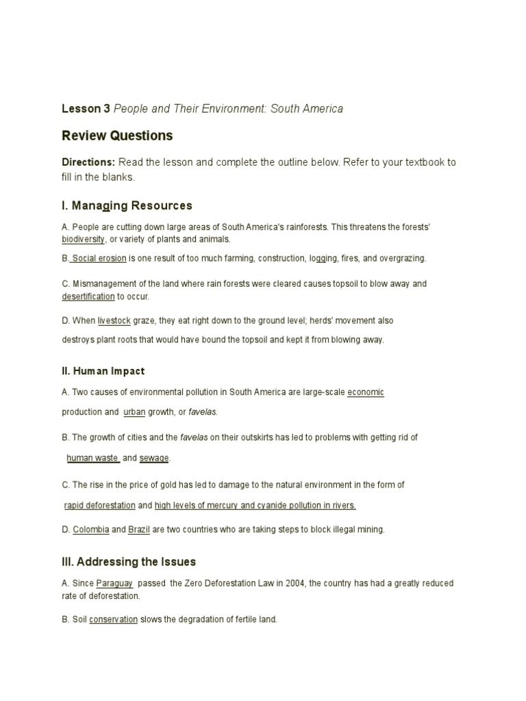 South America's Environmental Challenges | PDF | Deforestation | Human ...