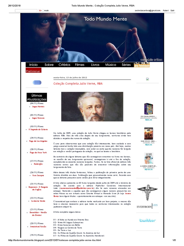 Todo Mundo Mente. - Coleção Completa Julio Verne, RBA | PDF | Harry ...