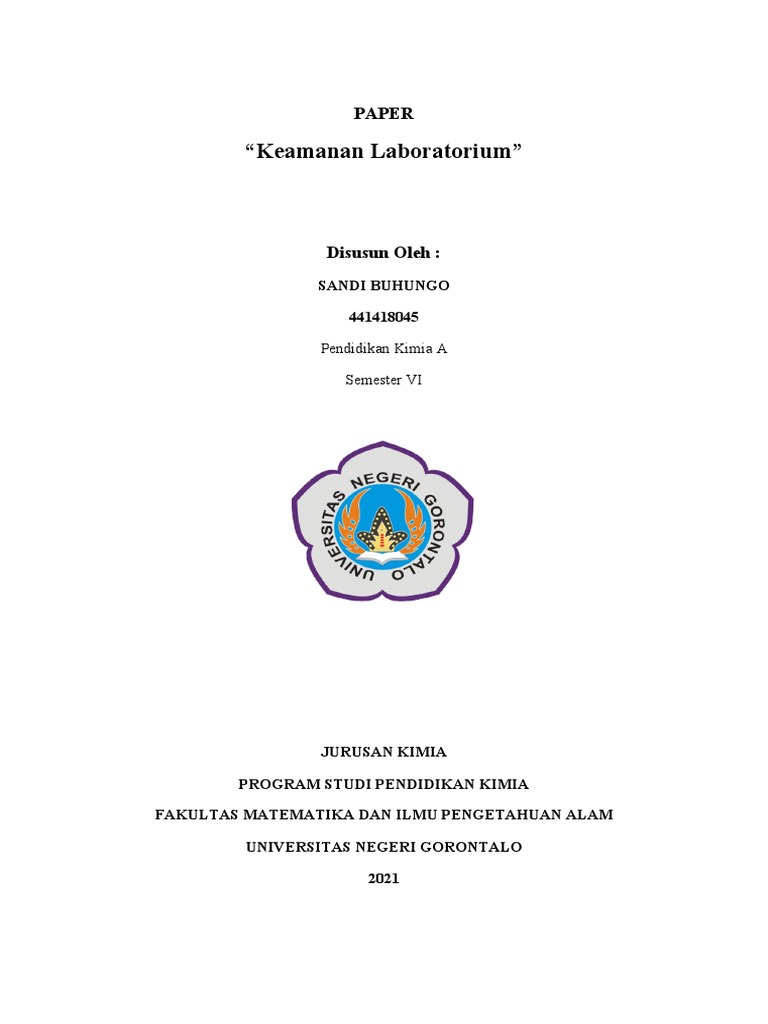 PAPER Keamanan Laboratorium | PDF