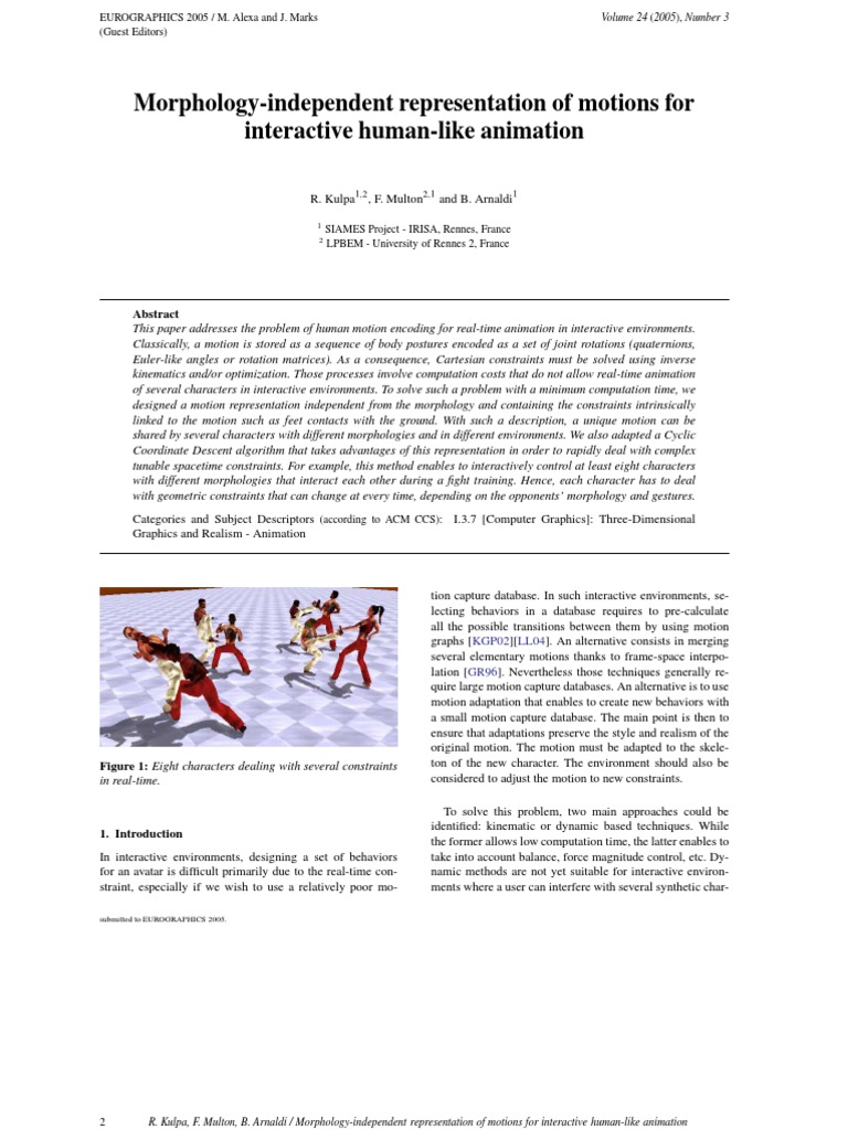 Morphology-Independent Representation of Motions For Interactive Human ...