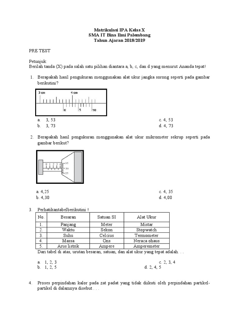 Matrikulasi IPA Kelas X | PDF