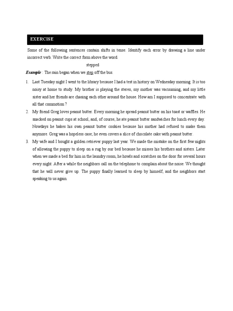 Identifying tense errors | PDF