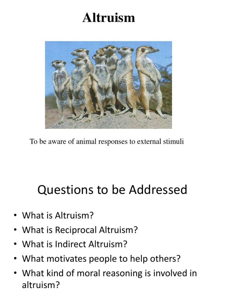Altruism | PDF | Altruism | Evolutionary Biology