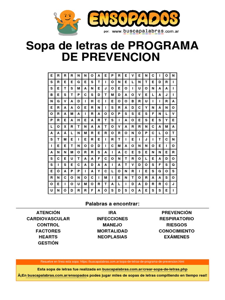 Sopa de Letras | PDF | Rtt | Especialidades Medicas