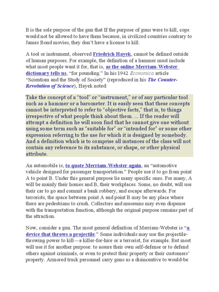 What Are The Importance of Gun and Its Purpose | PDF | Gun | Projectiles