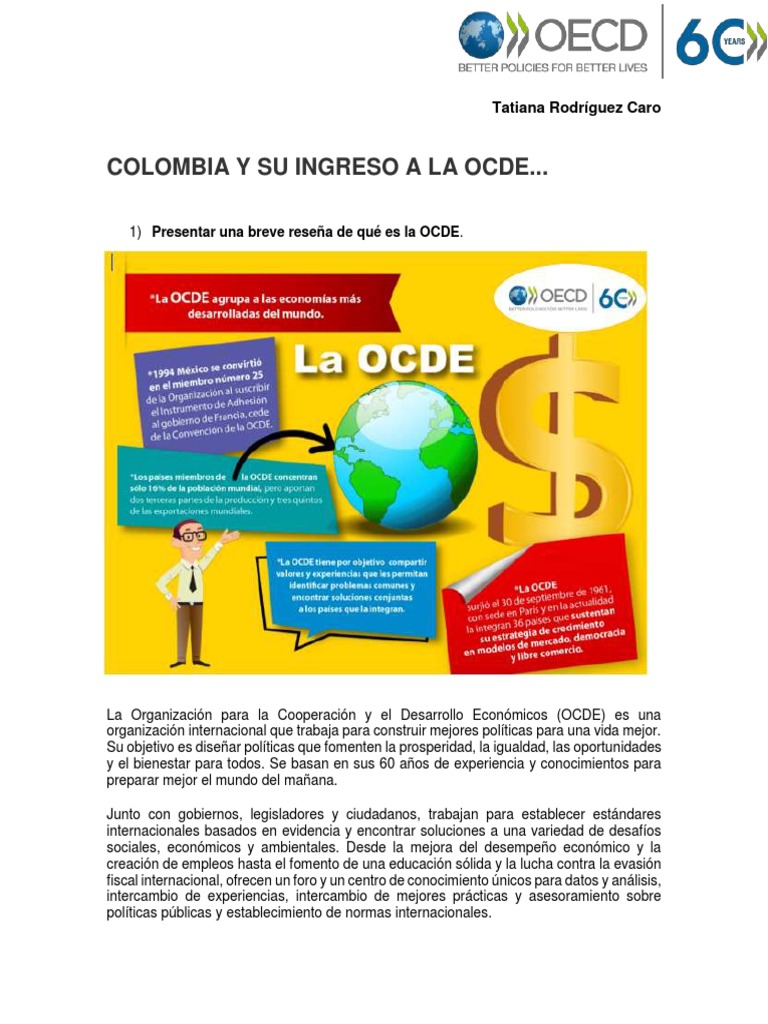 Colombia y Su Ingreso A La Ocde | PDF | Colombia | Política