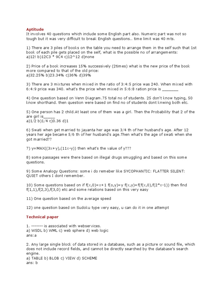 Aptitude | PDF | Pointer (Computer Programming) | Network Protocols