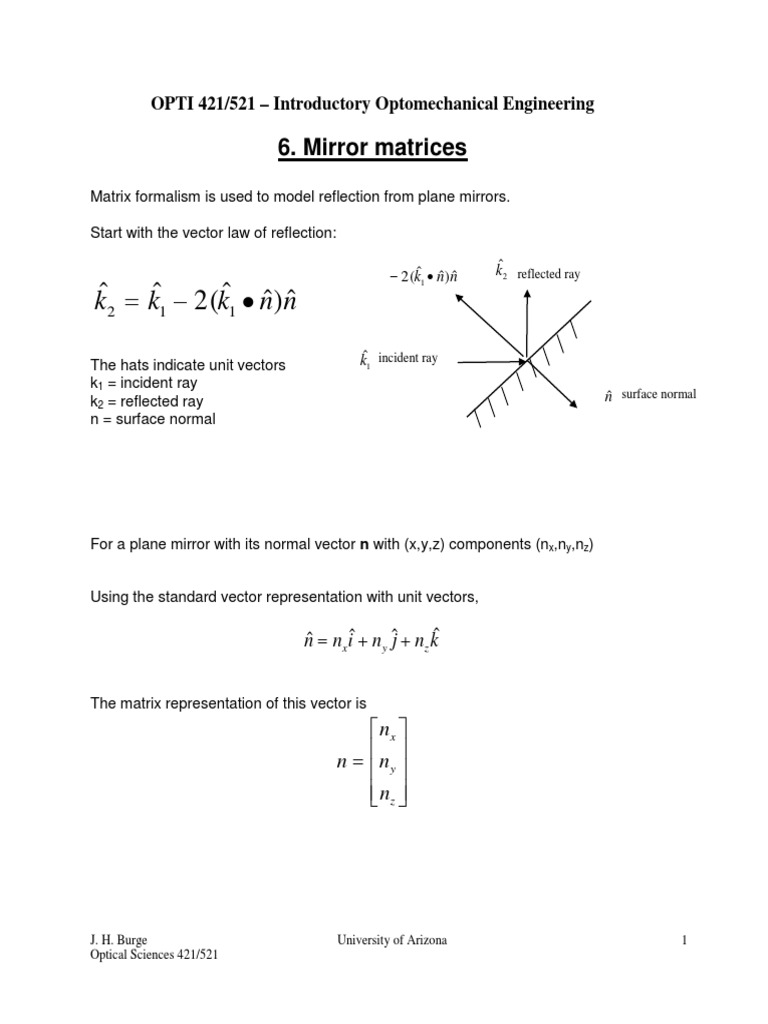 N N K K K: 6. Mirror Matrices | PDF | Matrix (Mathematics) | Mirror