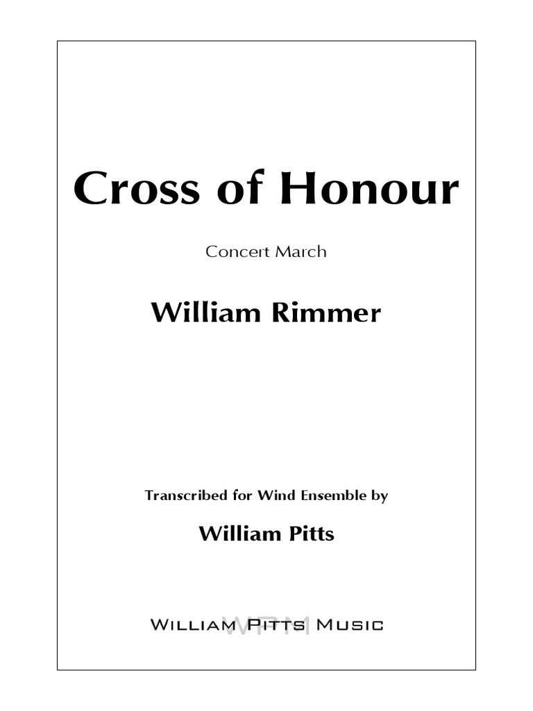 Cross of Honour: William Rimmer | PDF | Elementary Organology | Brass ...