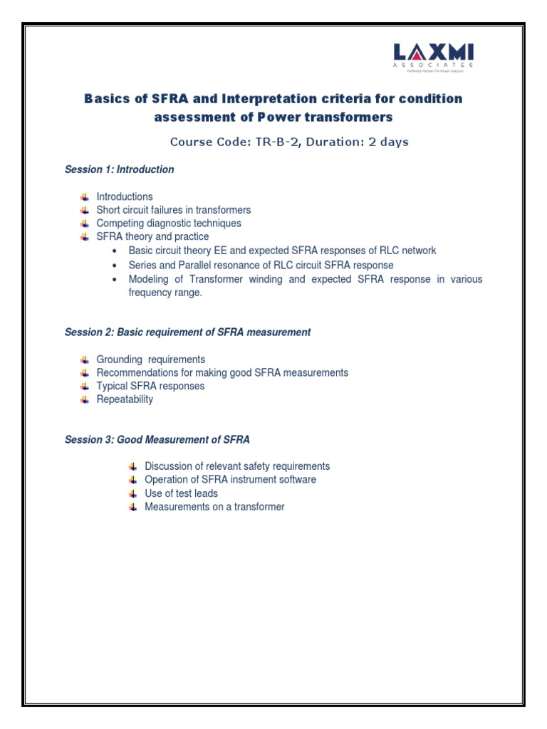 TR B 2 Basics of SFRA and Interpretation Criteria For Condition ...