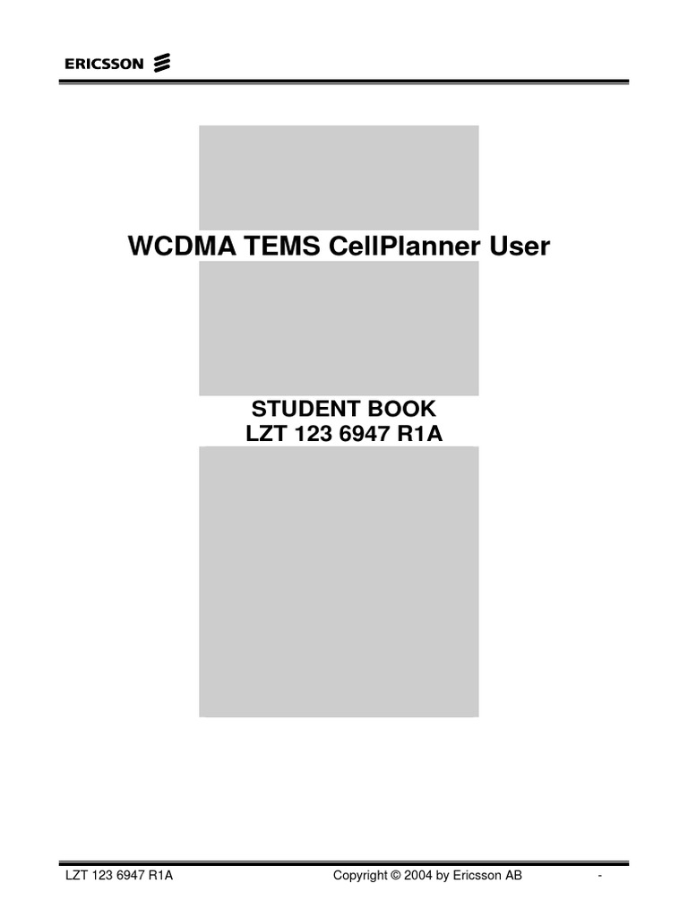 Wcdma Tems Cellplanner User: Student Book LZT 123 6947 R1A | PDF | Menu ...