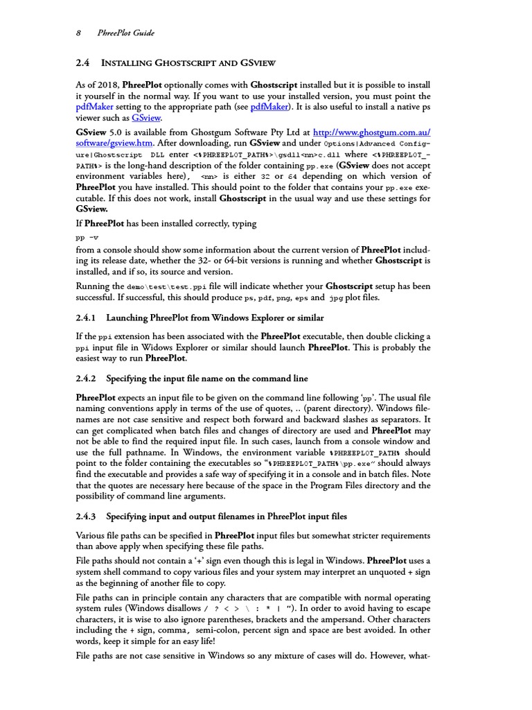 Installing Ghostscript for PhreePlot | PDF | Command Line Interface ...