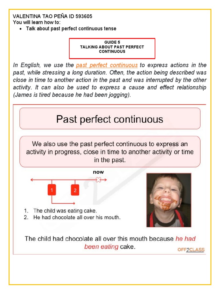 Guide 5.talk About Past Perfect Continuous | PDF