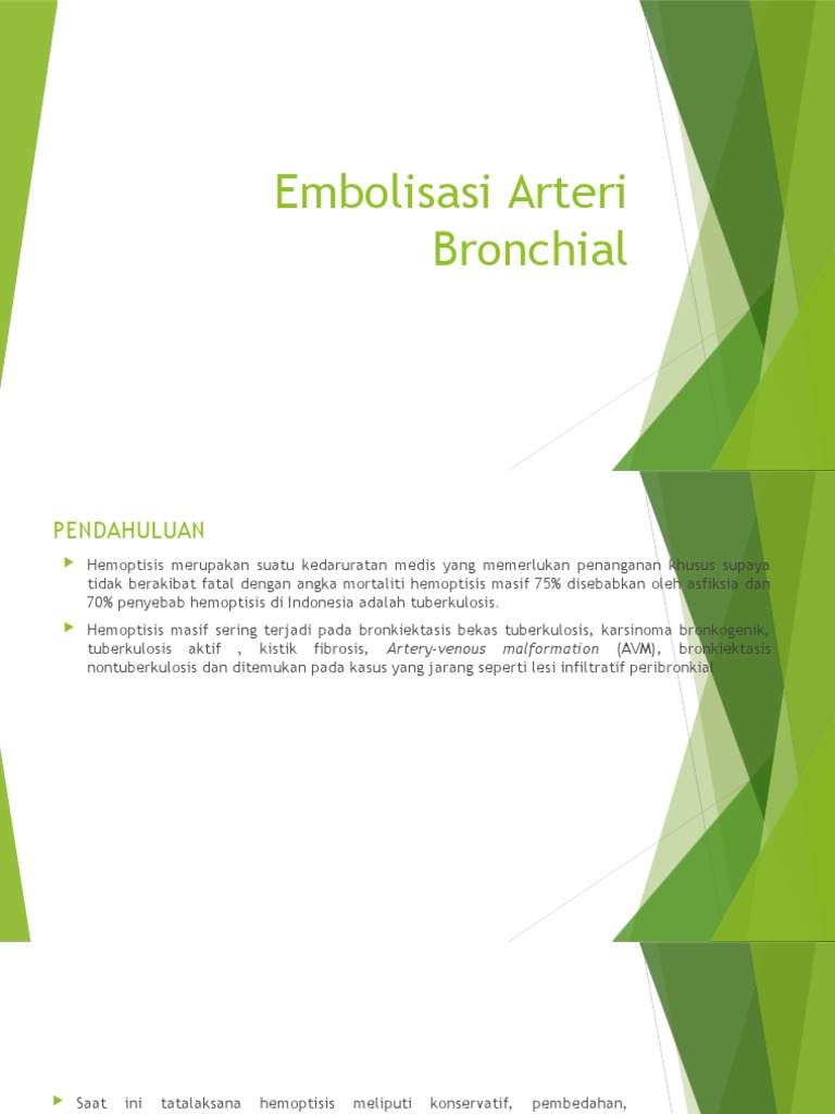 Embolisasi Arteri Bronchial | PDF | Kesehatan Holistik