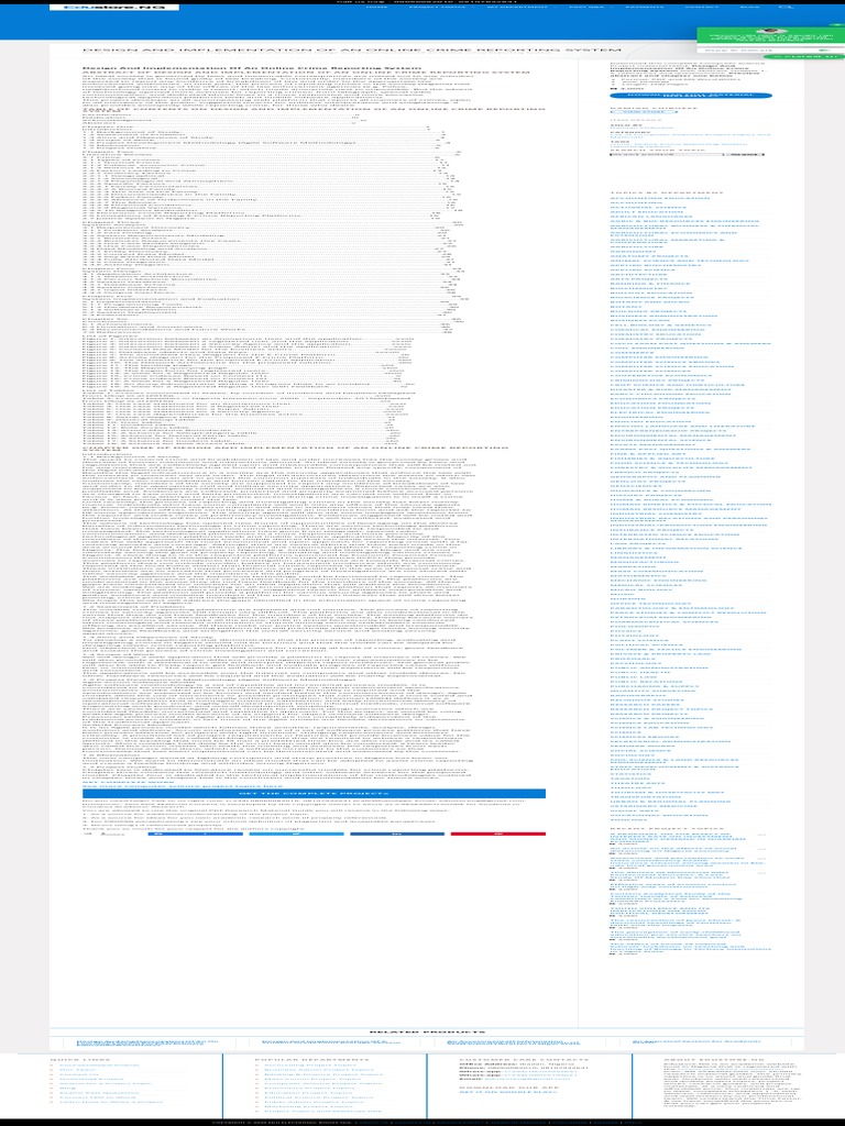 Design and Implementation of An Online Crime Reporting System | PDF ...