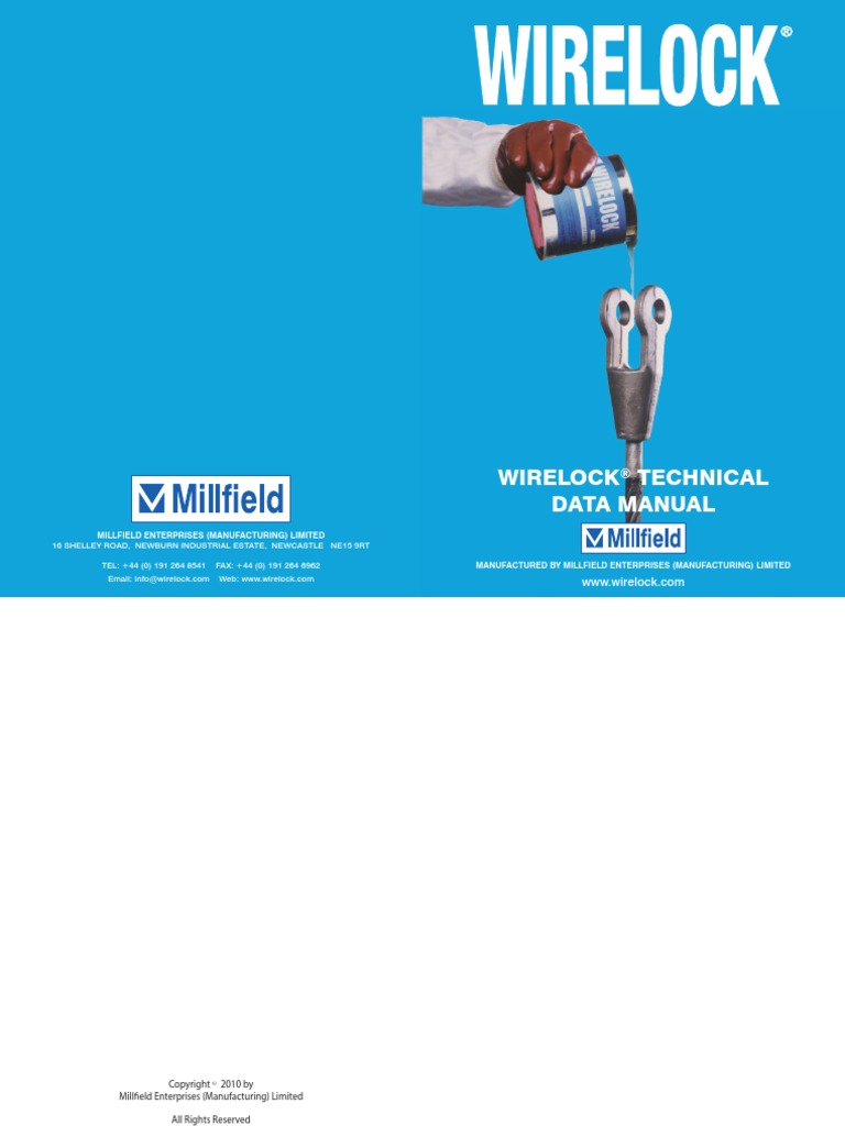Wirelock Technical Data Manual | PDF | Wire | Rope
