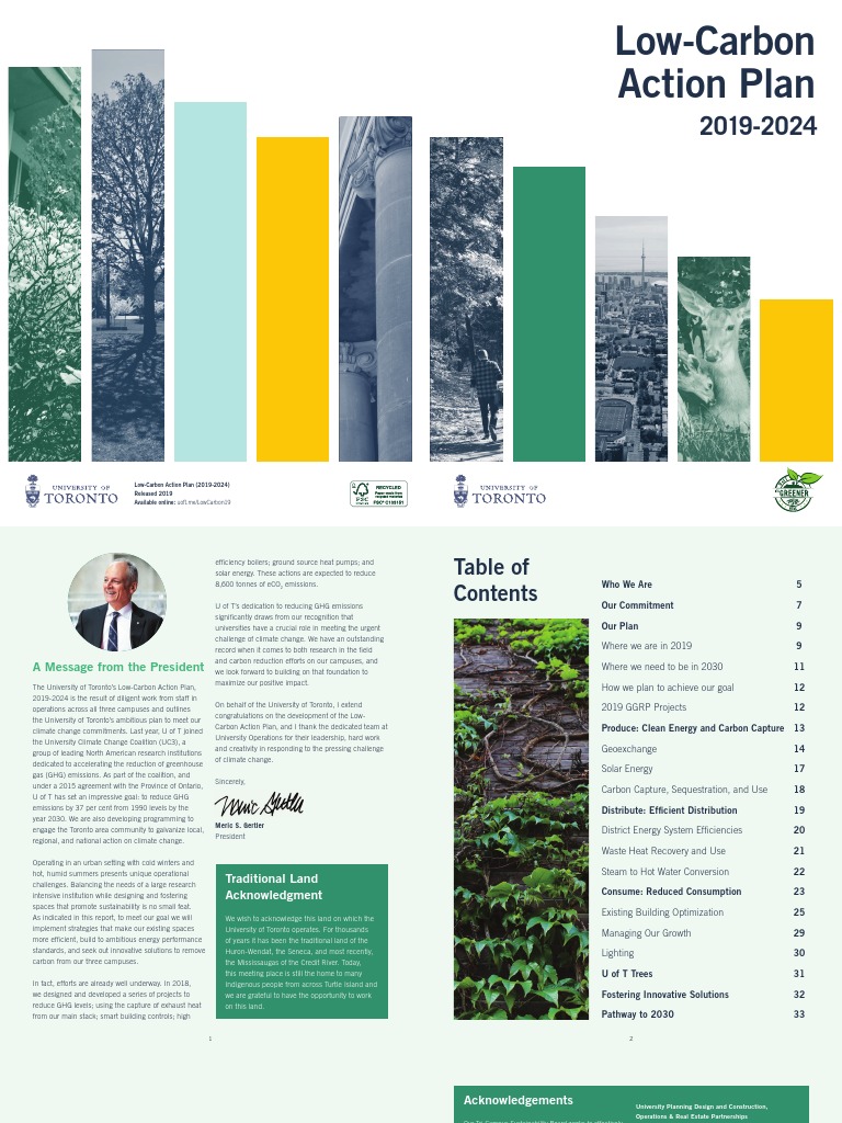 U of T Low-Carbon Plan 2019-2024 | PDF | Greenhouse Gas | Climate Change