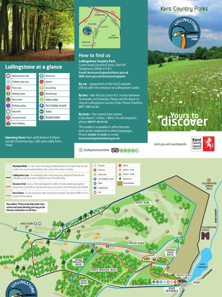 Lullingstone at A Glance: How To Find Us | PDF | Leisure | Nature