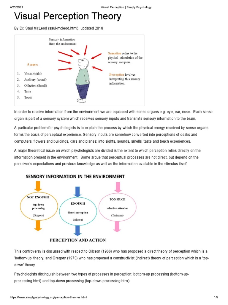 Visual Perception - Simply Psychology | PDF | Perception | Senses