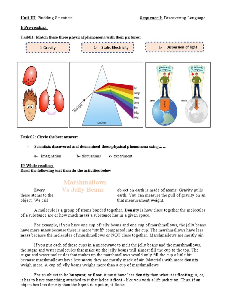 Budding Scientists Discovering Language | PDF | Weight | Buoyancy