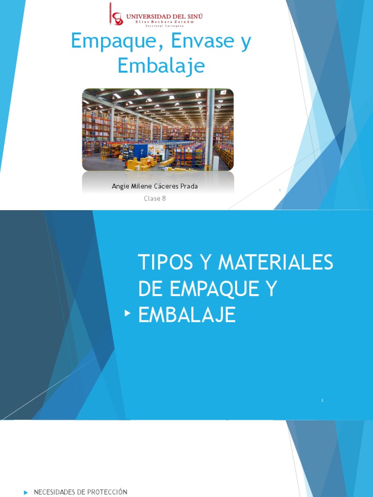 Clase 8. MATERIALES USADOS PARA EL EMPAQUE Y EMBALAJE | PDF | Paleta ...