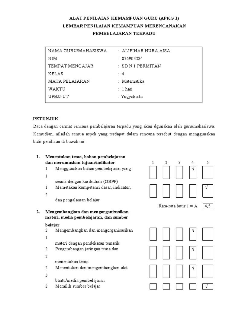 Dwi Nurcahyani - APKG - 1 - Dan - 2 - PKM | PDF | Karier & Perkembangan