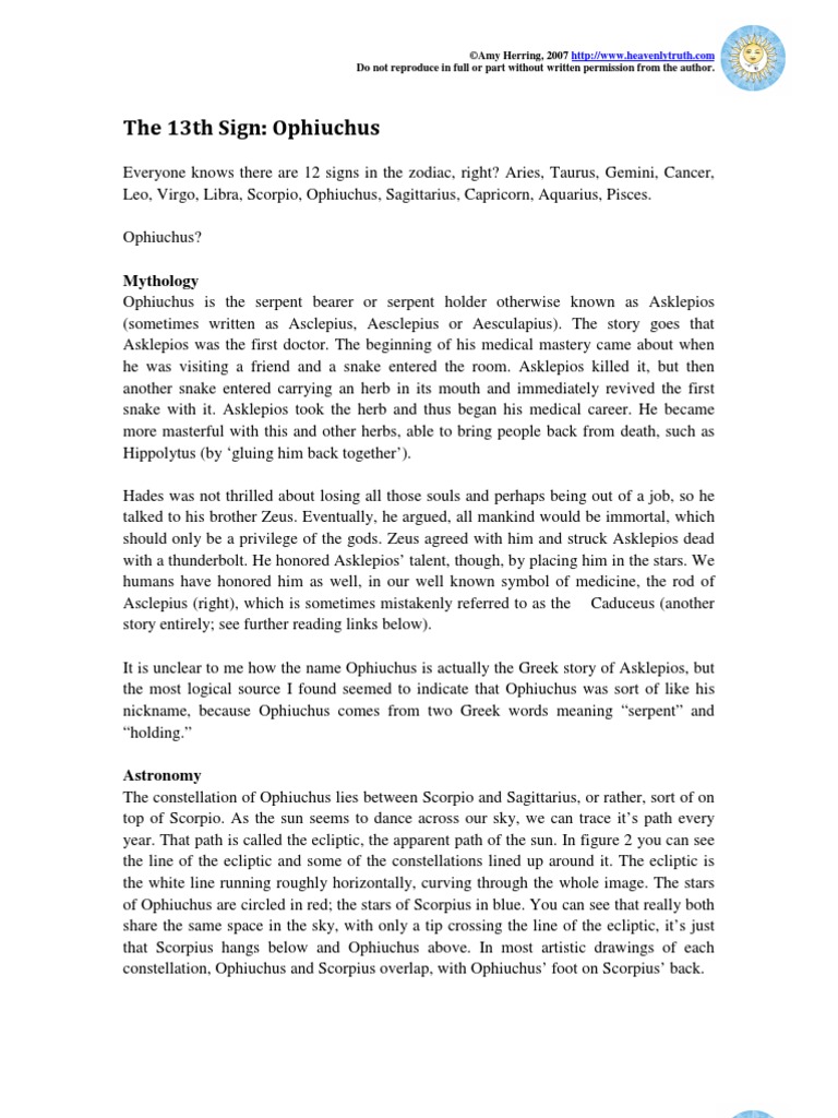 The 13th Sign | PDF | Zodiac | Astrological Sign