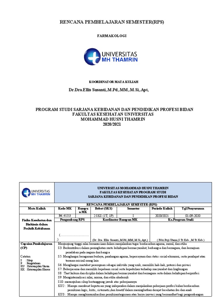 RPS Farmakologi SMT 2 | PDF